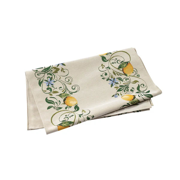 Tavola Lemons with Blue Flowers Runner – K&K's Giving Tree