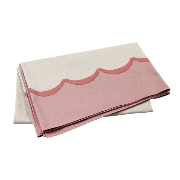 Tavola Pink Scalloped Tablecloth – K&K's Giving Tree