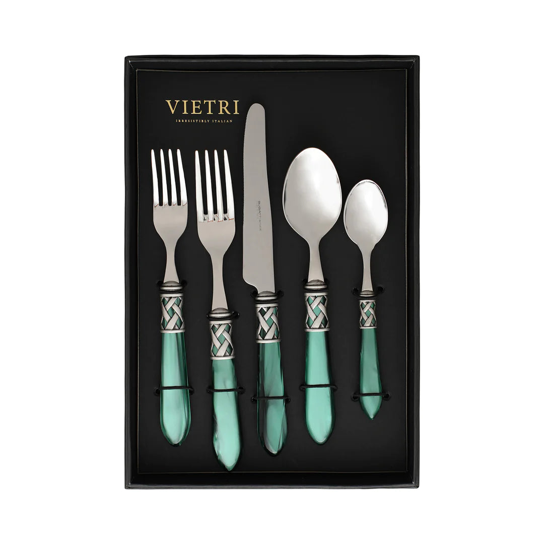 Aladdin Green Five-Piece Place Setting - Set of 4 – K&K's Giving Tree