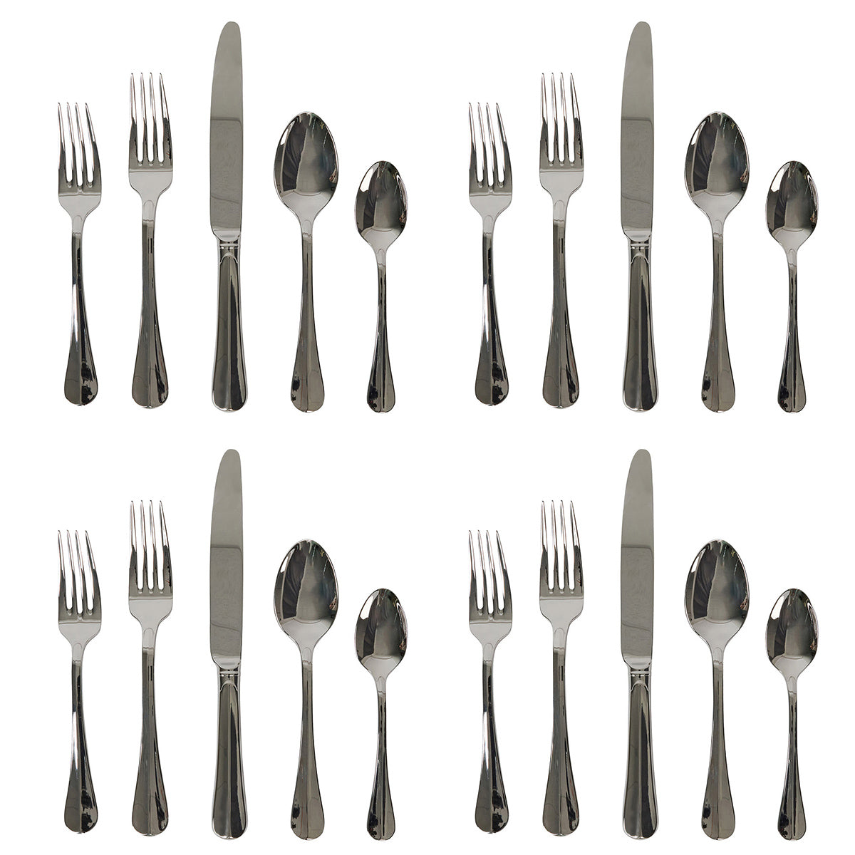 Bistro 20pc Place Setting - Polished – K&K's Giving Tree