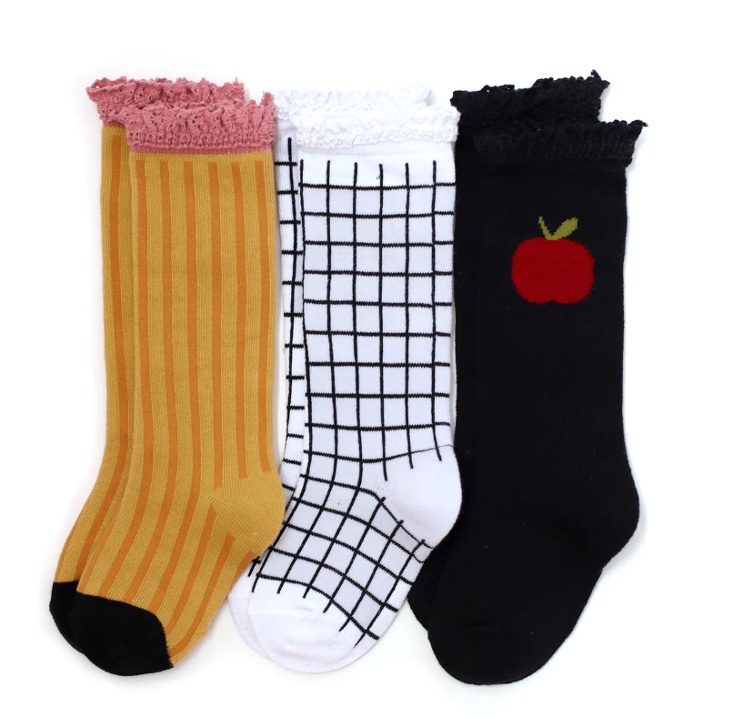 Back to School Knee High Sock 3-Pack – K&K's Giving Tree