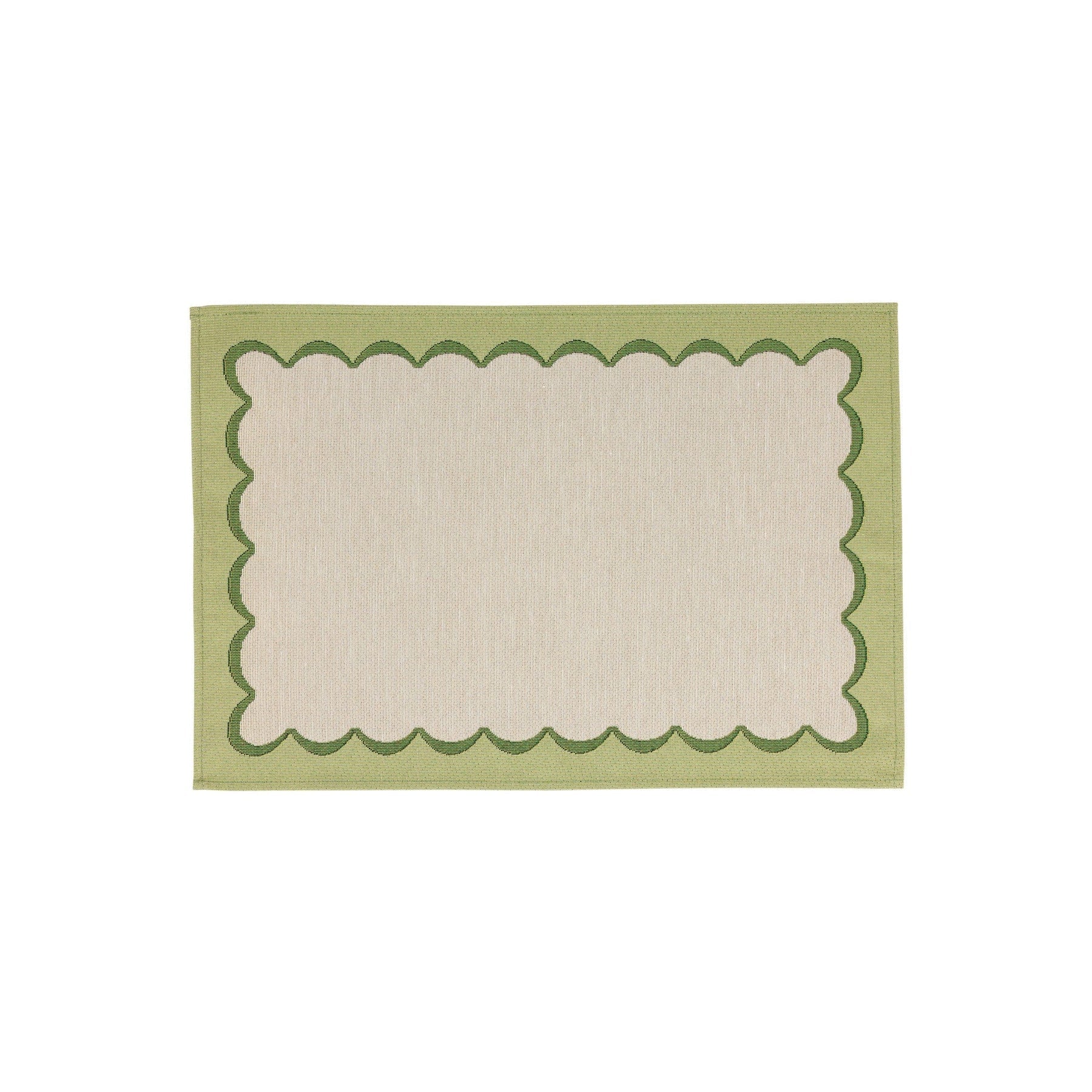 Tavola Green Scalloped Placemats - Set of 4 – K&K's Giving Tree