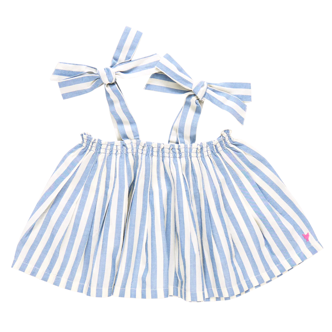 Girls Casey Top - Blue Stripe – K&K's Giving Tree