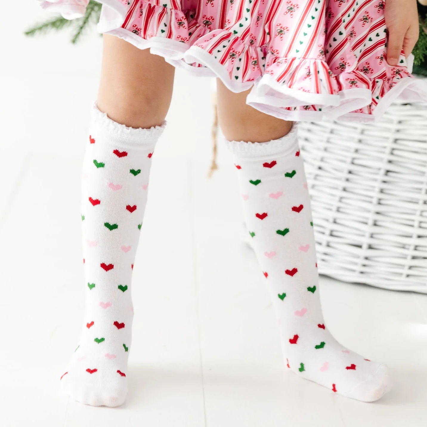 Candy Cane Lane Knee High Socks 3-Pack – K&K's Giving Tree